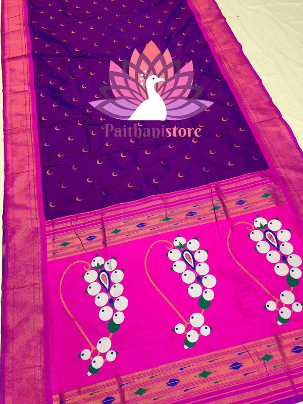 9 Yard Chandrakor Paithani Saree – Paithanistore