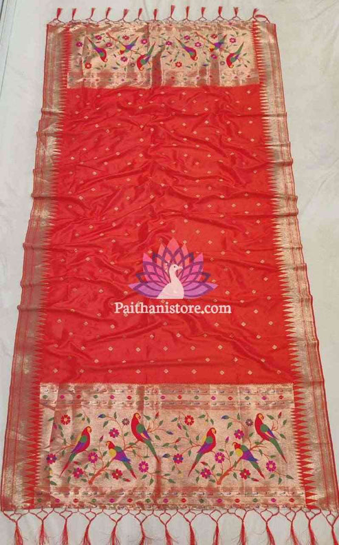 Red Paithani Dupatta | Paithanistore